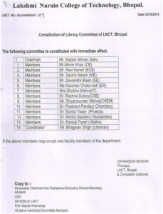 Other Functional Committees | LNCT Group Of Colleges