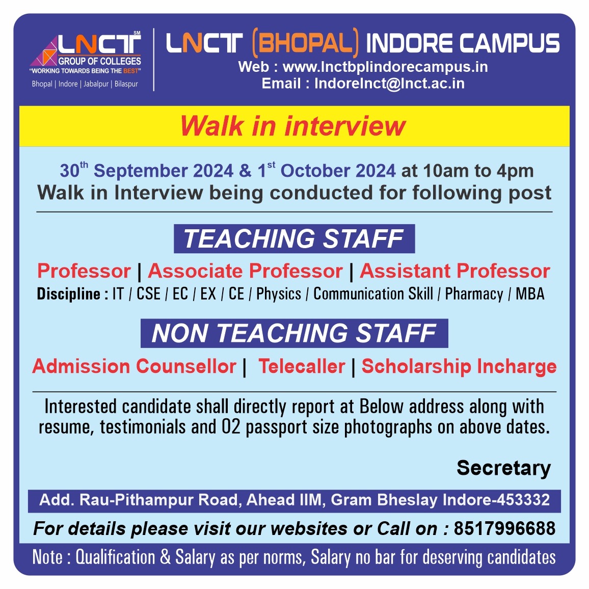 LNCT (Bhopal) Indore Campus