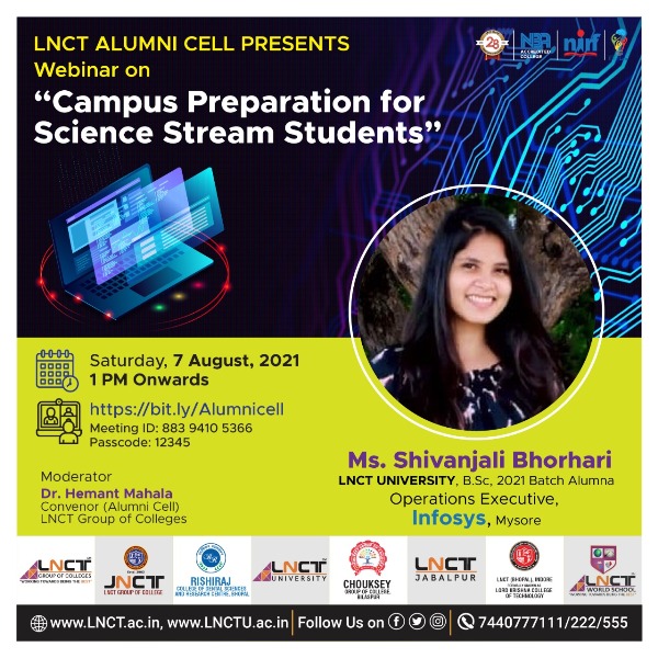 Webinar On Campus Preparation For Science Stream Students | LNCT Group