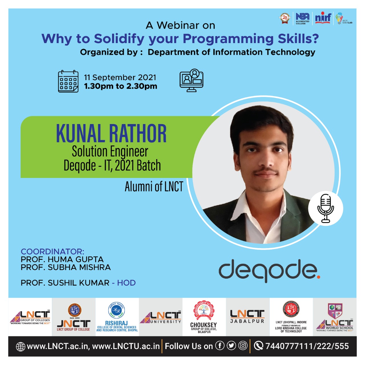 Webinar On Why Solidify Your Programming Skills | LNCT Group