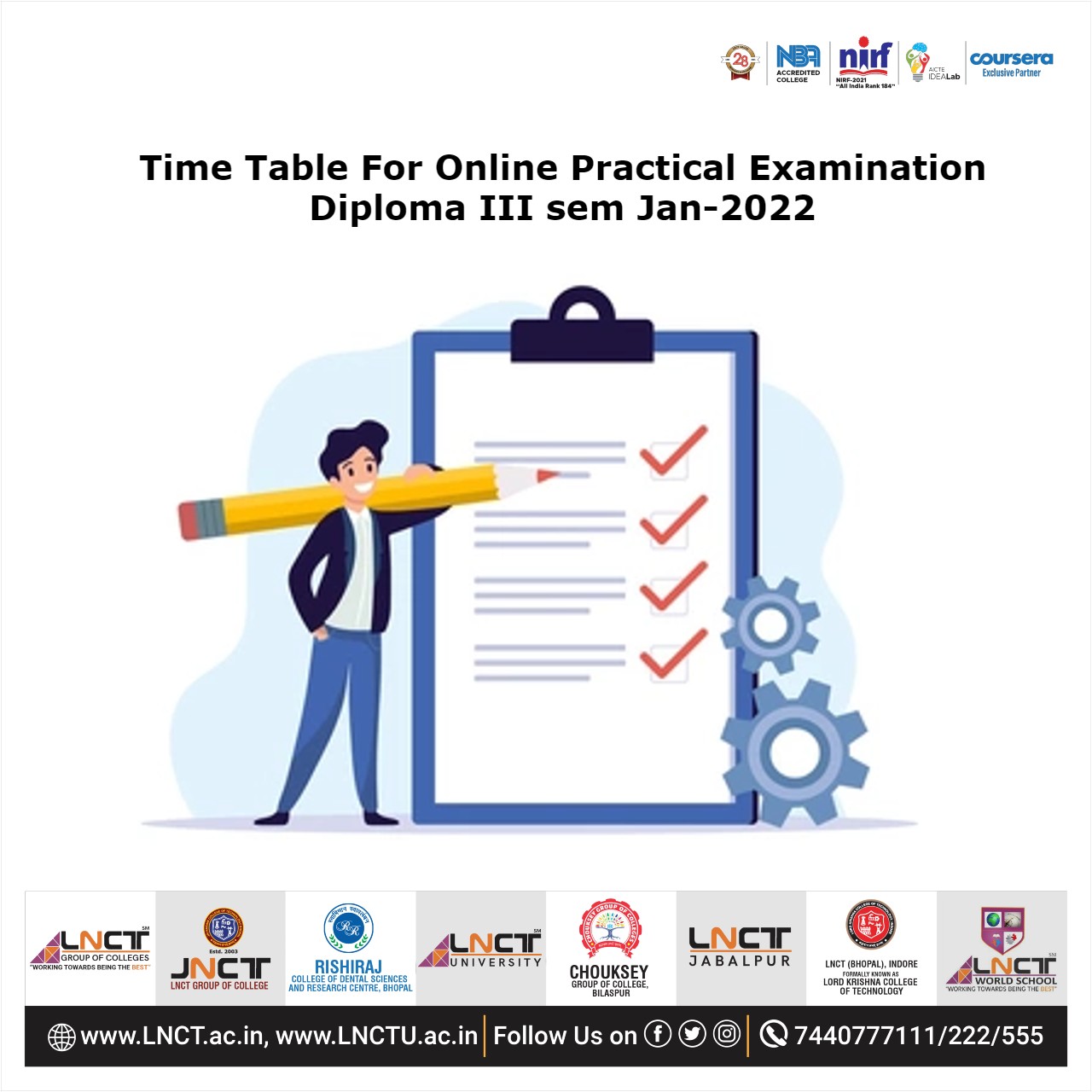 Time Table For Online Practical Examination Diploma III Sem Jan-2022 ...