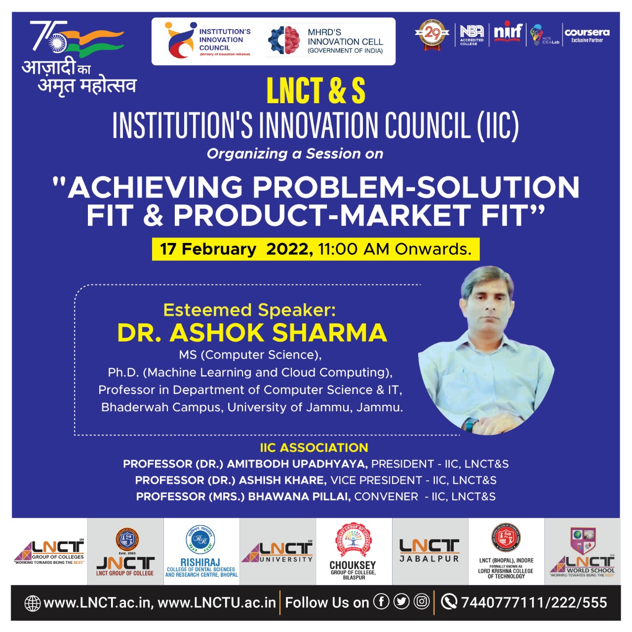 Session On Achieving Problem - Solution Fit & Product Market Fit | LNCT ...