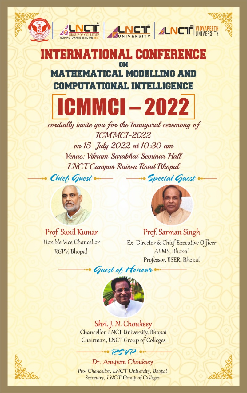 Inaugural Function Of International Conference ICMMCI | LNCT Group