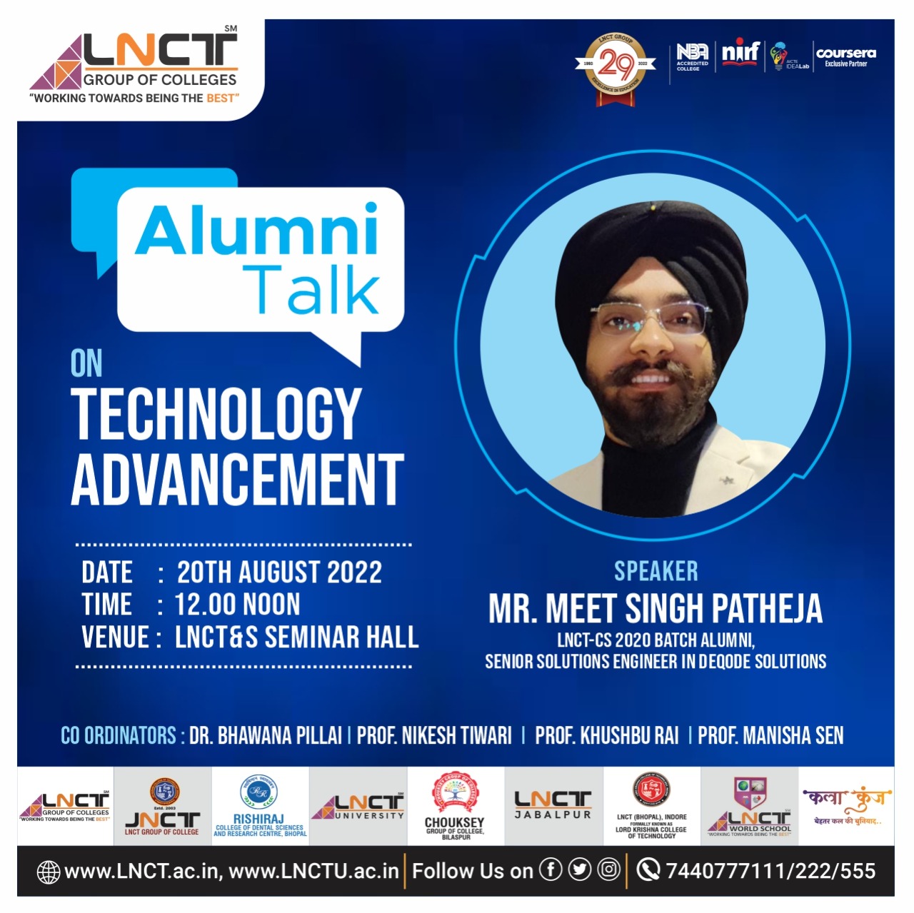 Alumni Talk - On Technology Advancement | LNCT Group