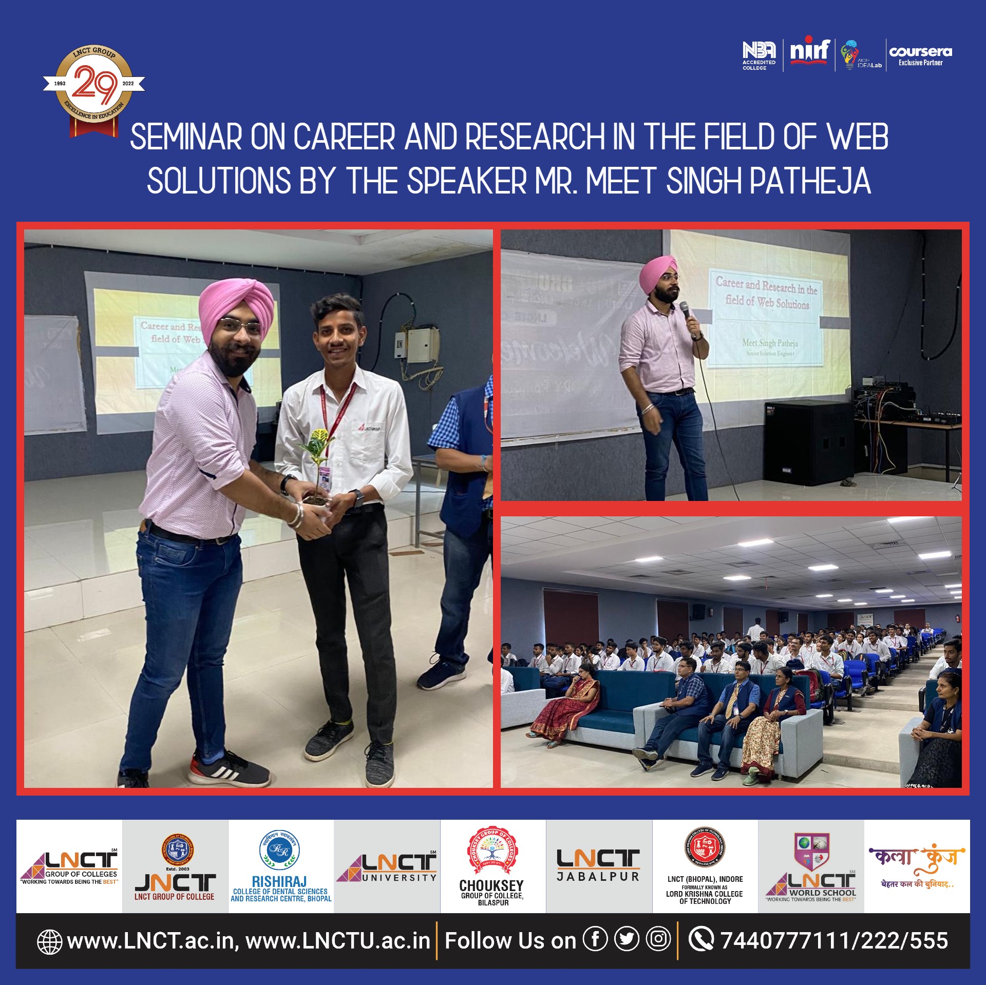 Seminar On Career And Research In The Field Of Web Solutions | LNCT Group