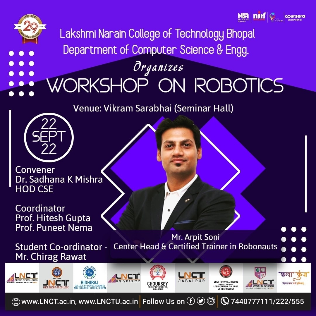 Workshop On Robotics | LNCT Group