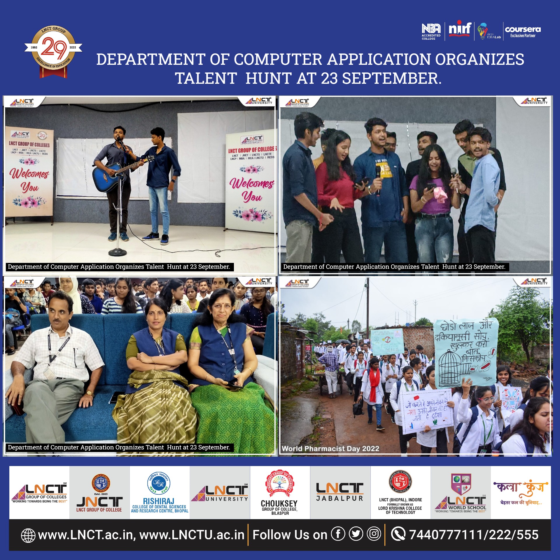 Department Of Computer Application Organizes Talent Hunt | LNCT Group