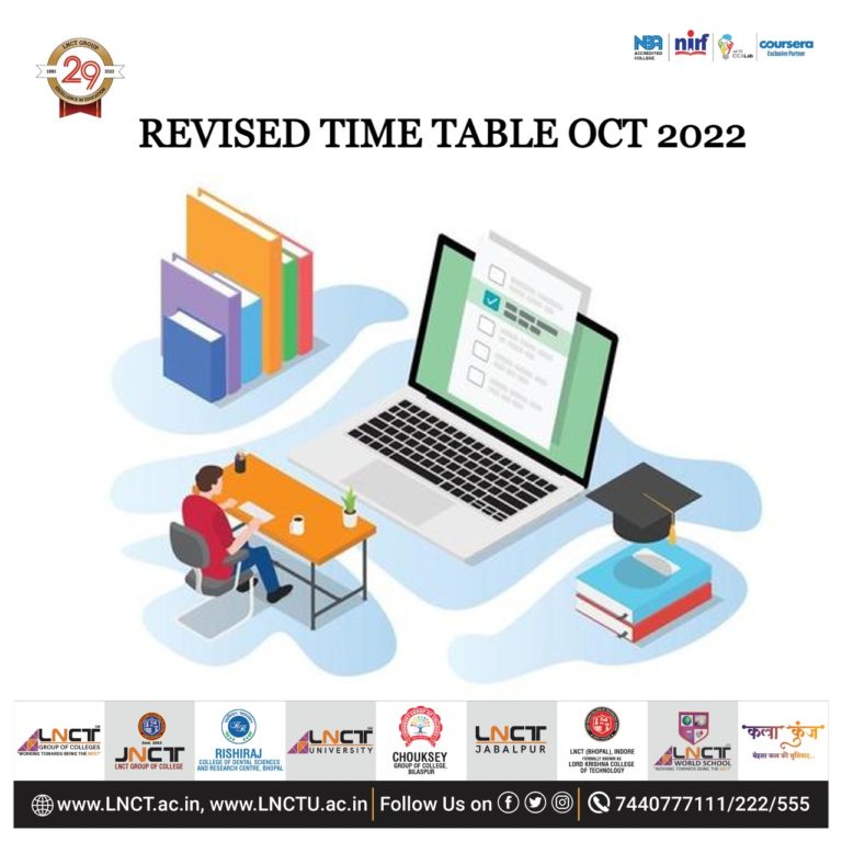 Revised Time Table OCT 2022 | LNCT Group