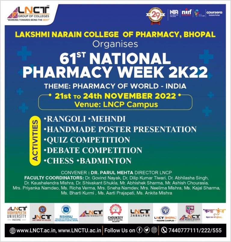 Celebrating 61st National Pharmacy Week | LNCT Group