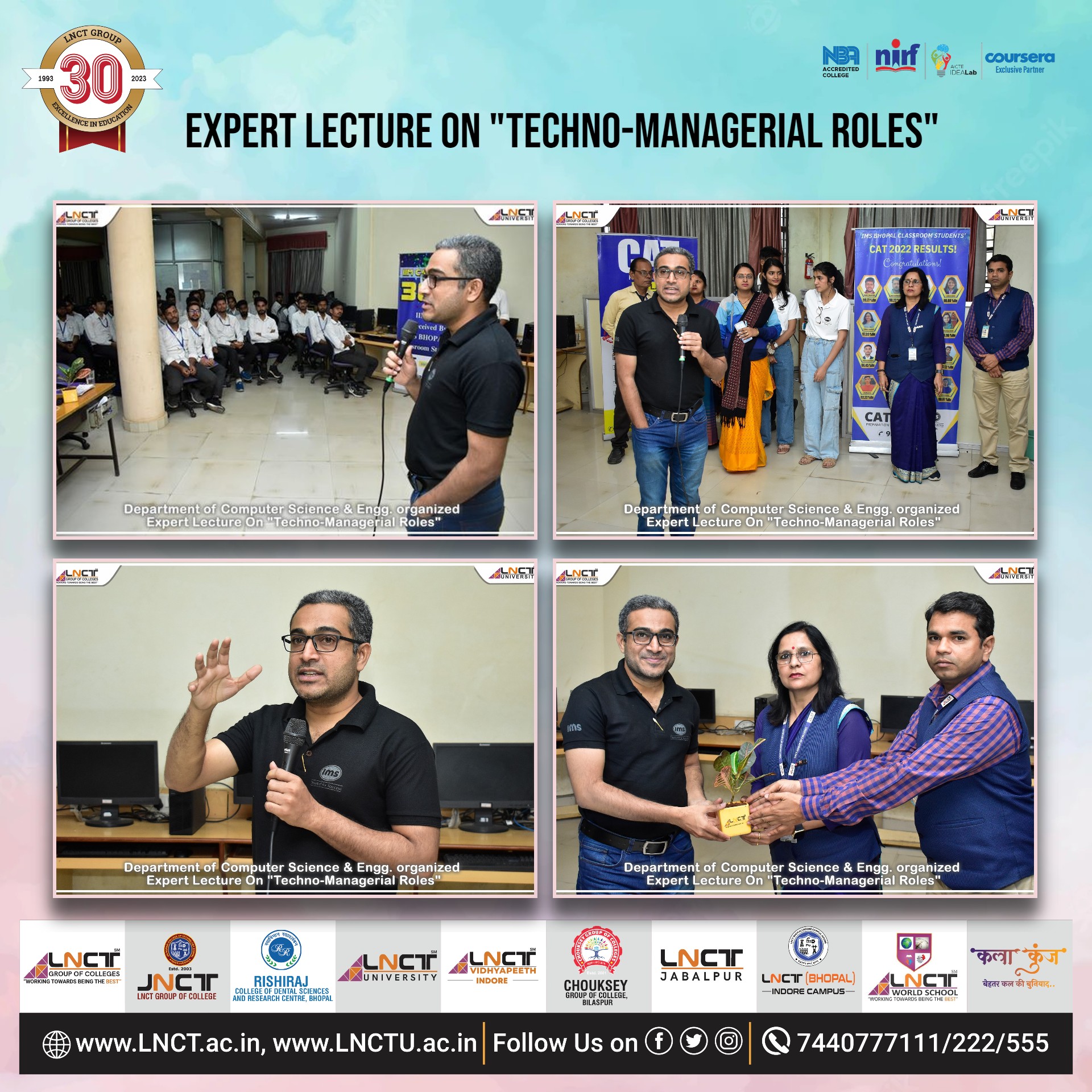 Expert Lecture On Techno-Managerial Roles | LNCT Group