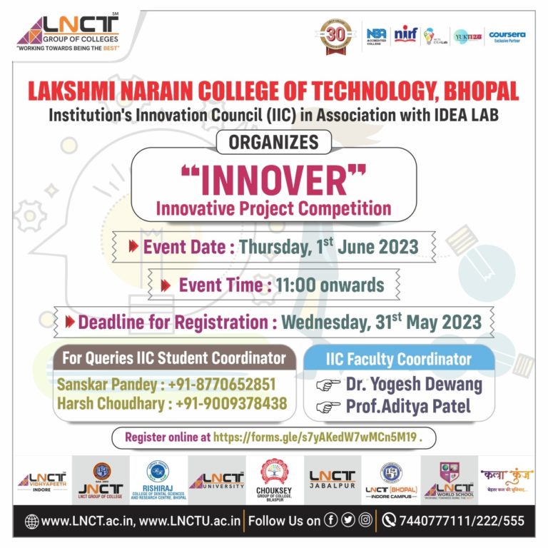 INNOVER - Innovative Project Competition | LNCT Group