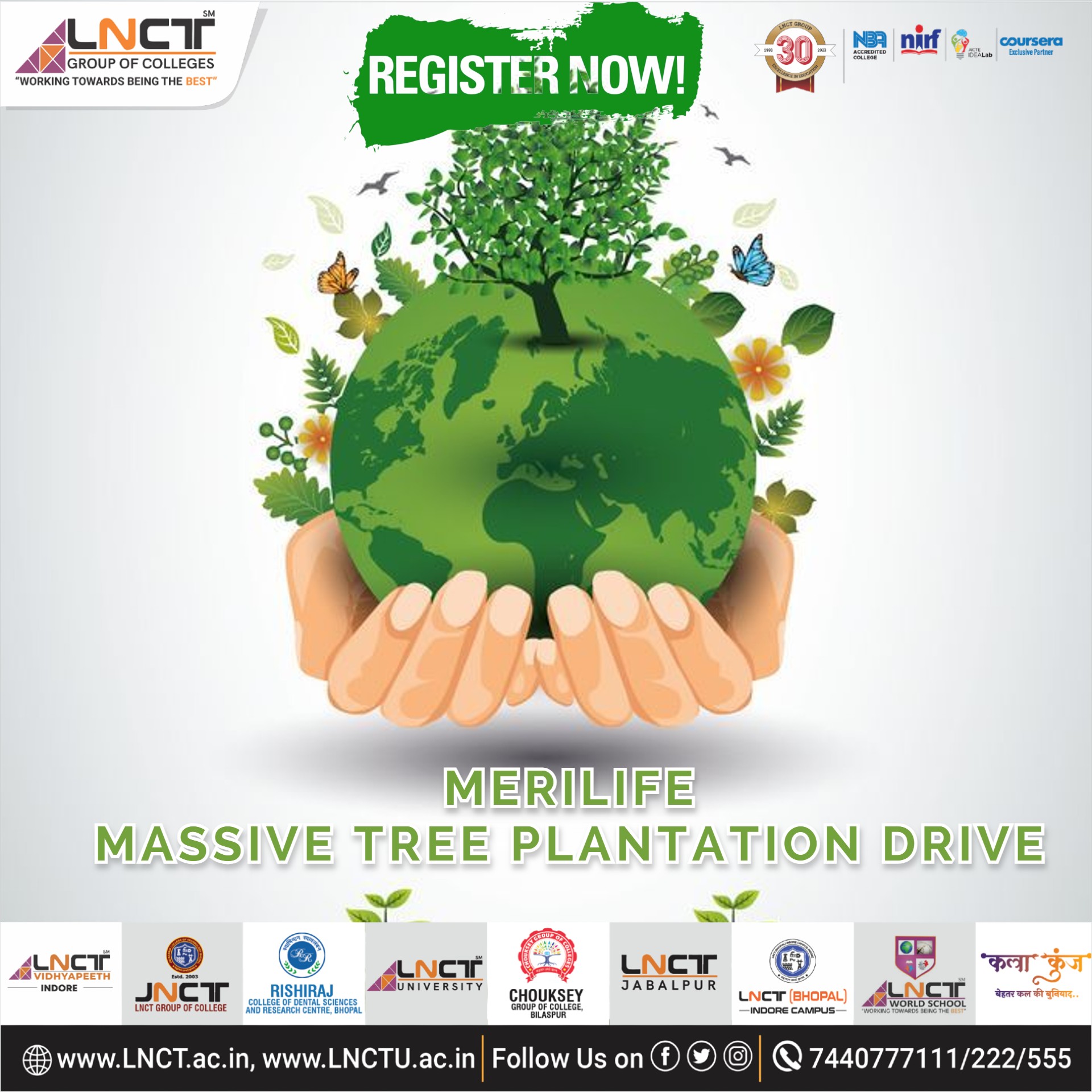 MeriLiFE: Massive Tree Plantation Drive 2023 | LNCT Group