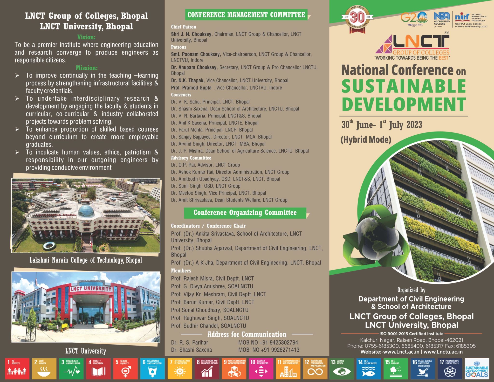 National Conference On Sustainable Development | LNCT Group