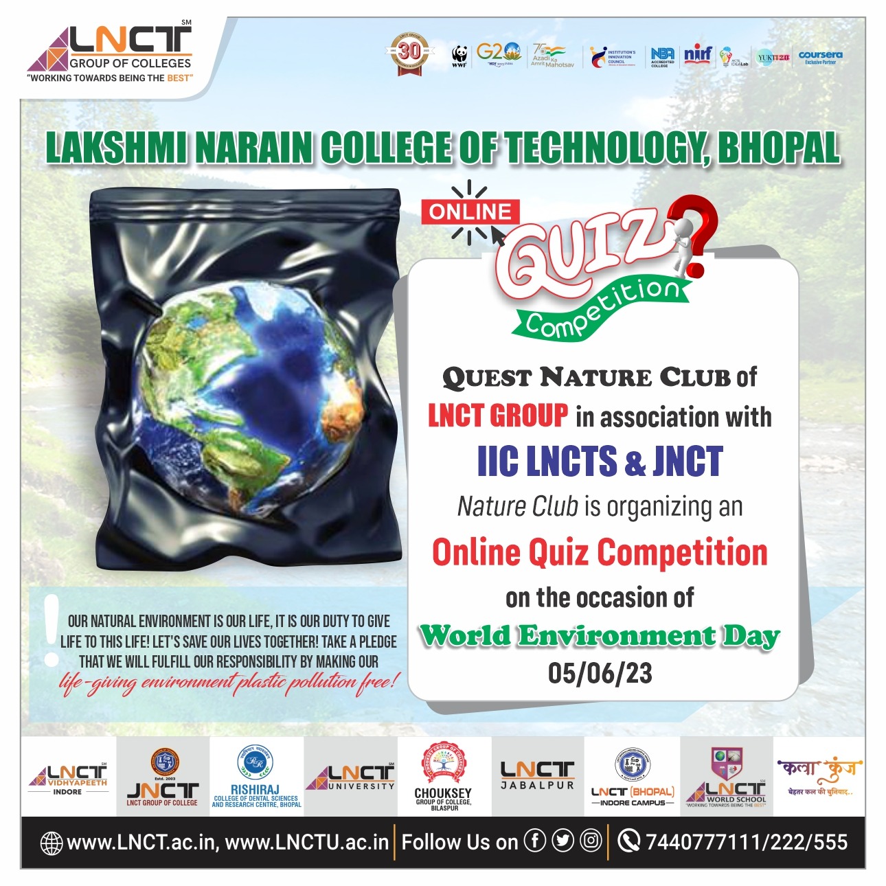 E-Quiz On World Environment Day 2023 | LNCT Group
