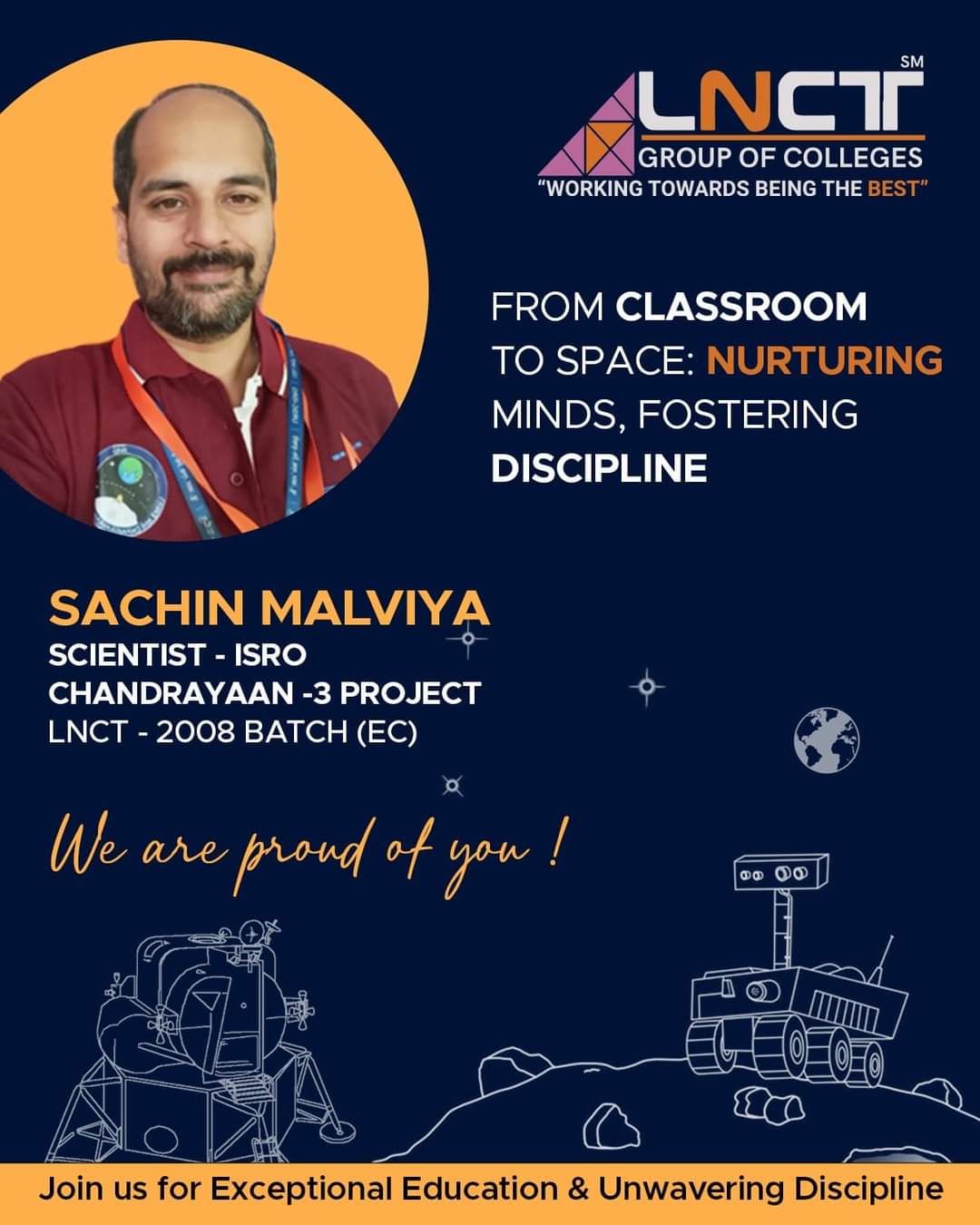 Mr Sachin Malviya, A Shining Star From The 2008 Batch (EC) Of LNCT | LNCT Group