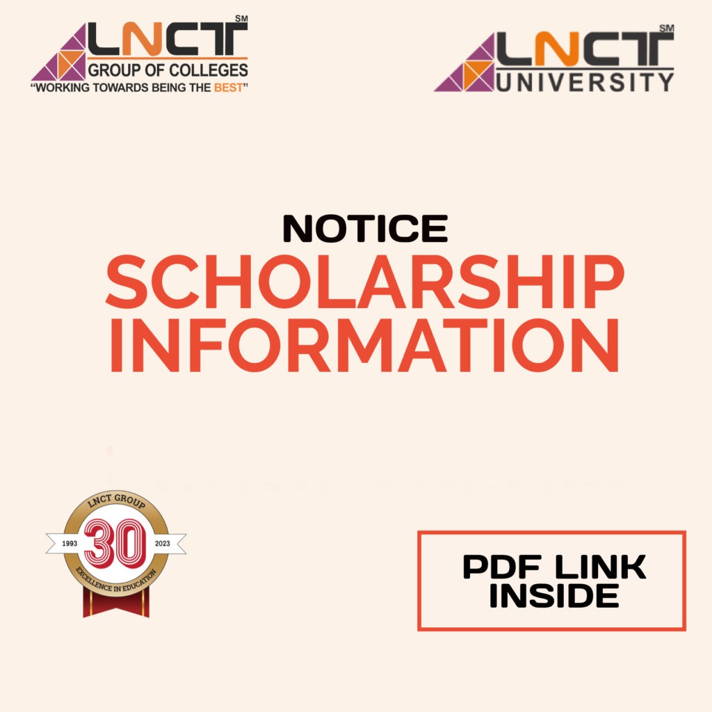 Notice No. 258 : Scholarship | LNCT Group