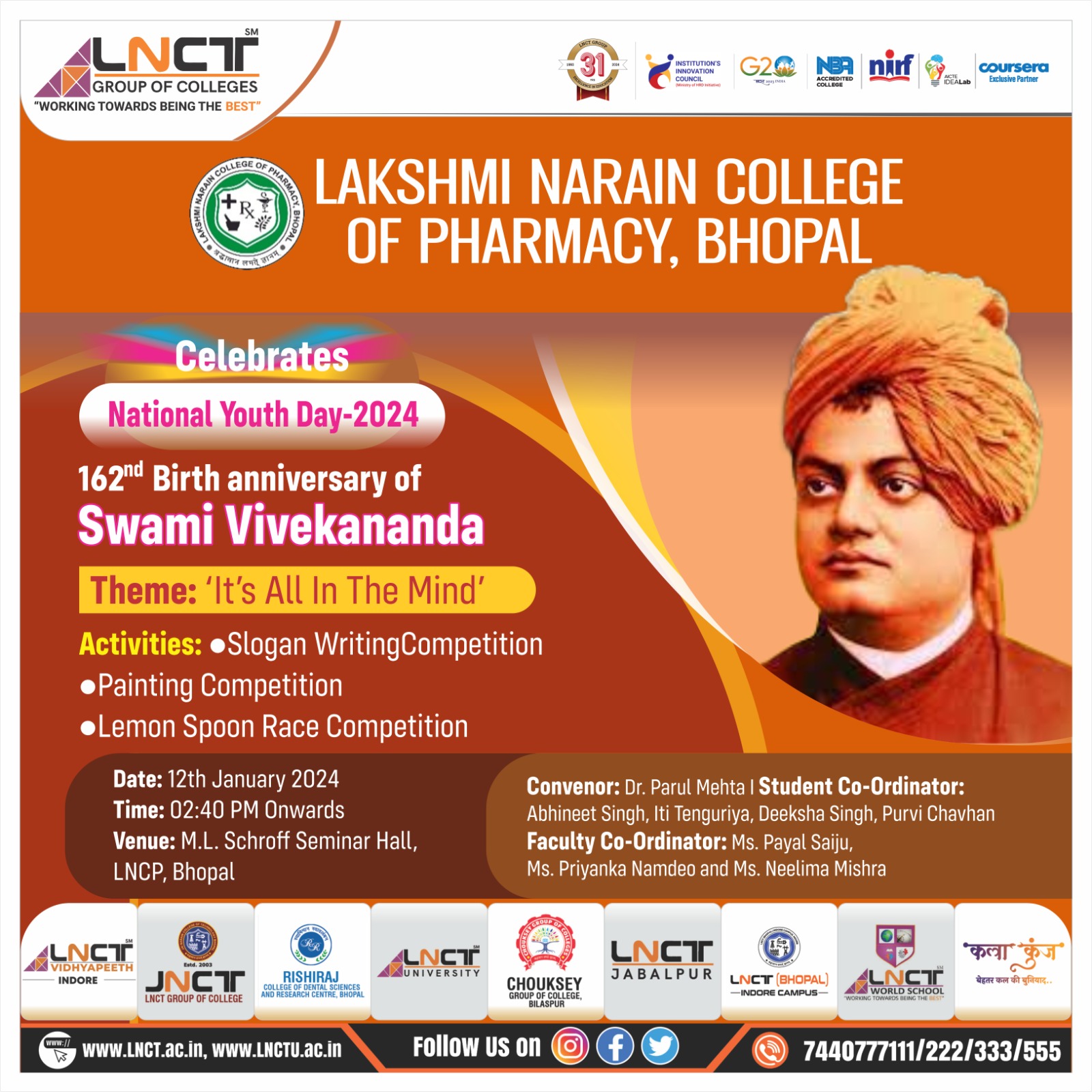 LNCP Is Organizing A Various Competition Celebrating National Youth Day ...