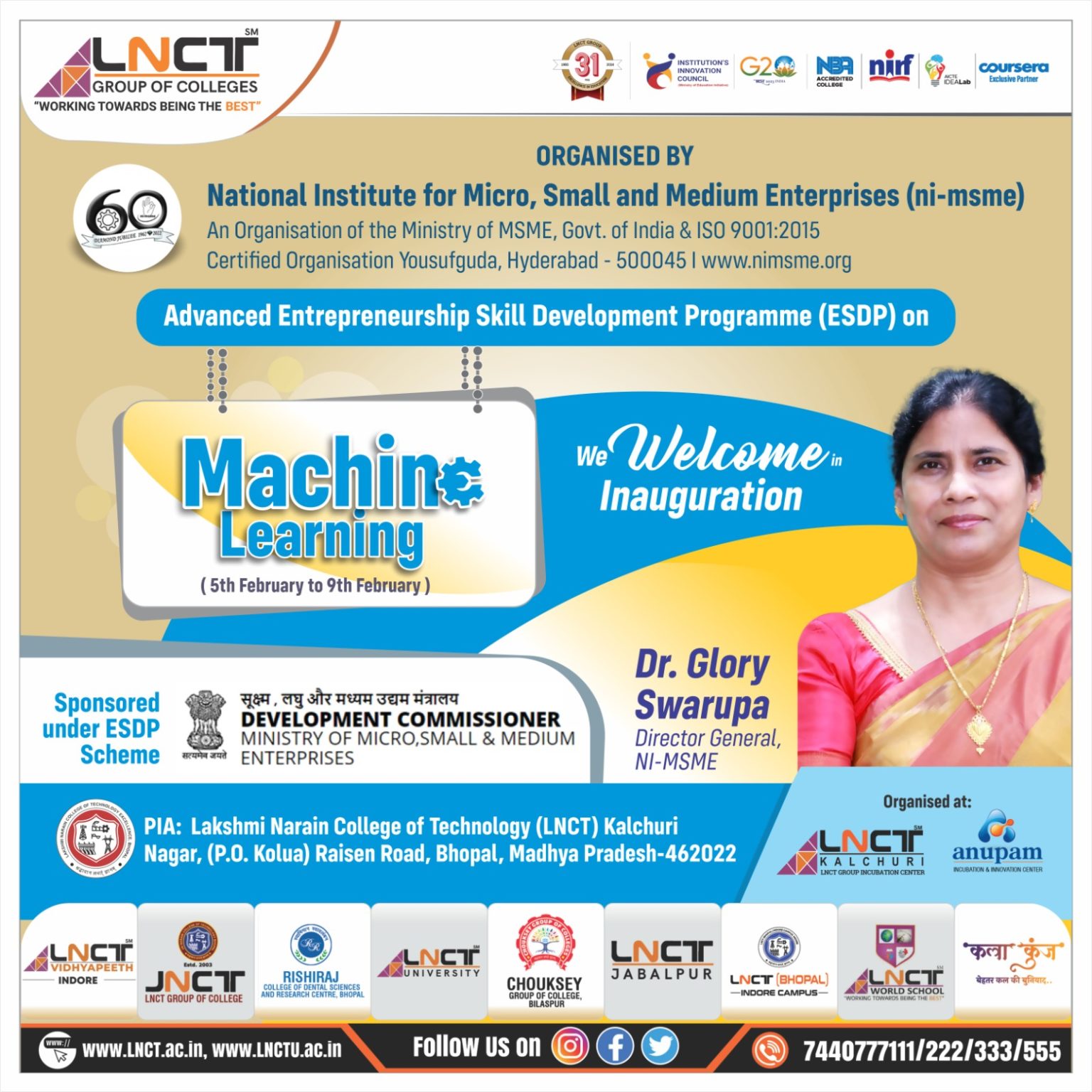 Advanced Entrepreneurship Skill Development Program On Machine Learning | LNCT Group