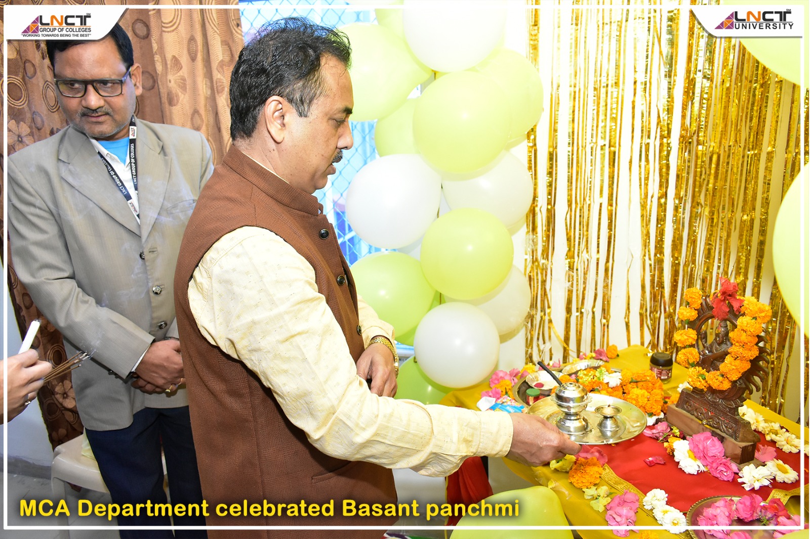 MCA Department Celebrating Basant Panchami 2024 | LNCT Group
