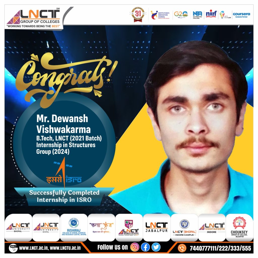 Congratulations To Mr. Abhishek Kumar And Mr. Dewansh Vishwakarma | LNCT Group