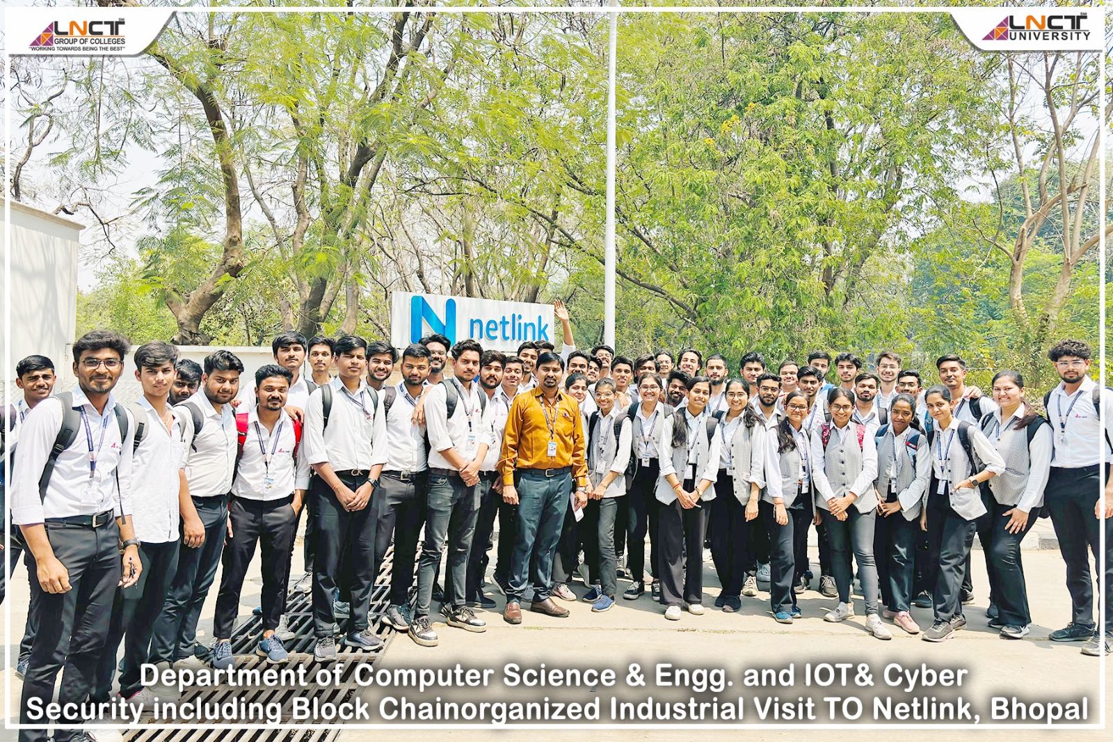 AIML, IoT, And Cyber Security Recently Organized An Industrial Visit To Netlink Softwares | LNCT ...