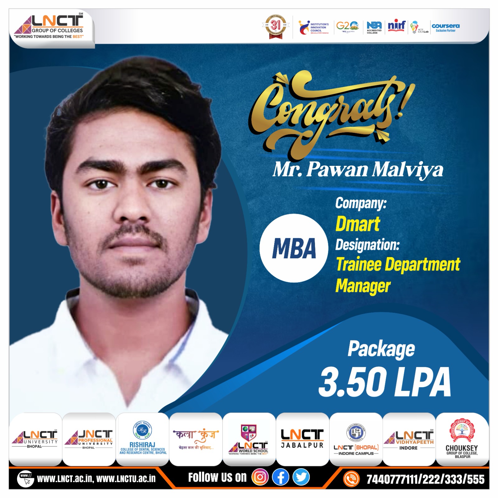 Congratulations Mr. Pawan Malviya On Your New Role As Trainee ...