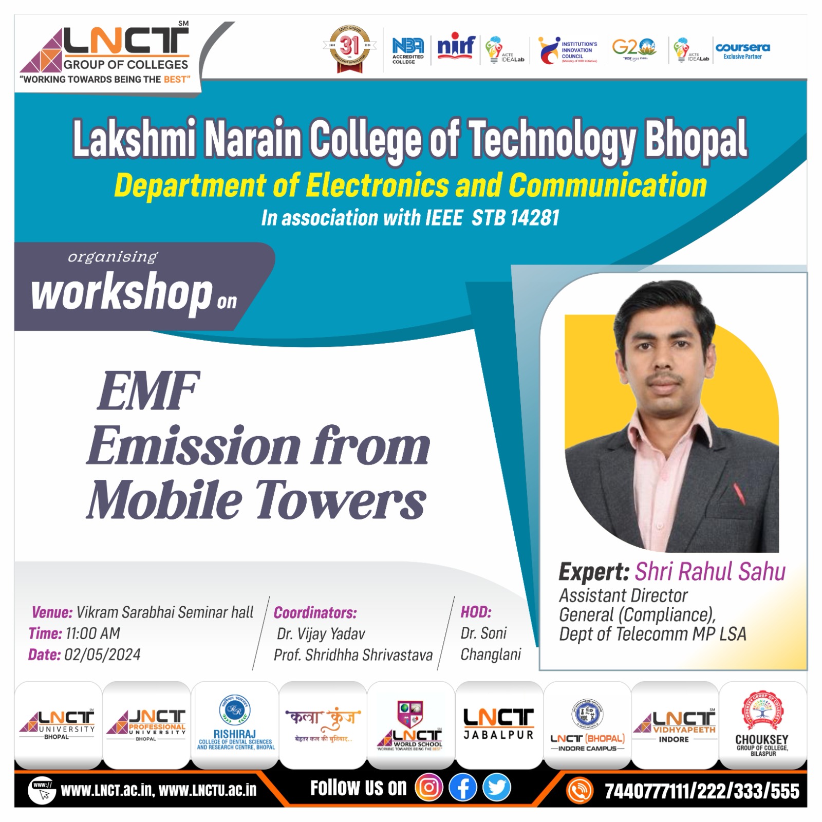 Workshop On EMF Emission From Mobile Towers | LNCT Group