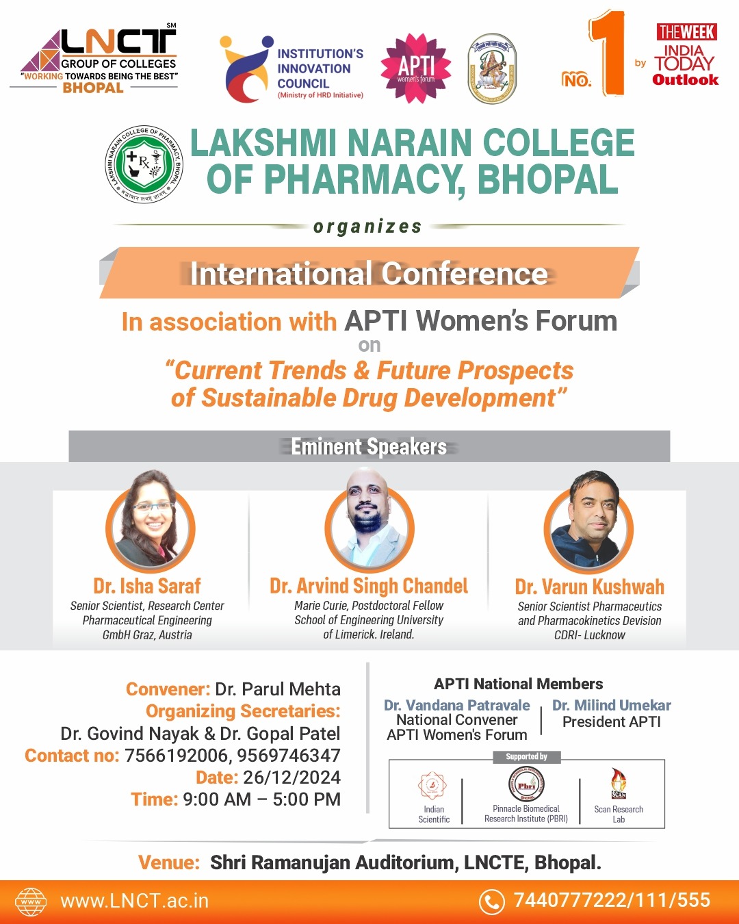 International Conference On Current Trends And Future Prospects Of Sustainable Drug Development ...