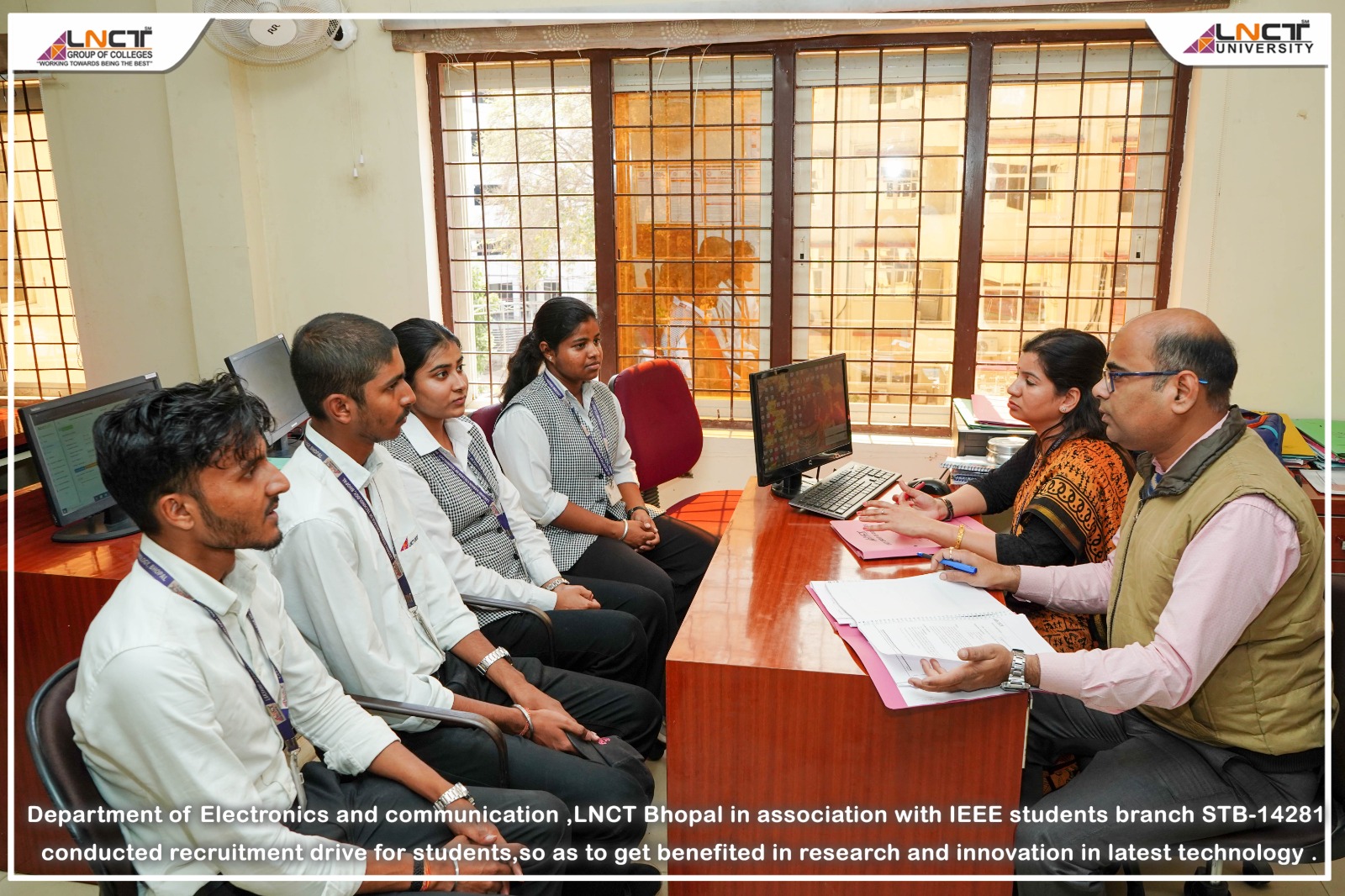 Successful Recruitment Drive By Dept. Of ECE, LNCT Bhopal & IEEE Student Branch | LNCT Group