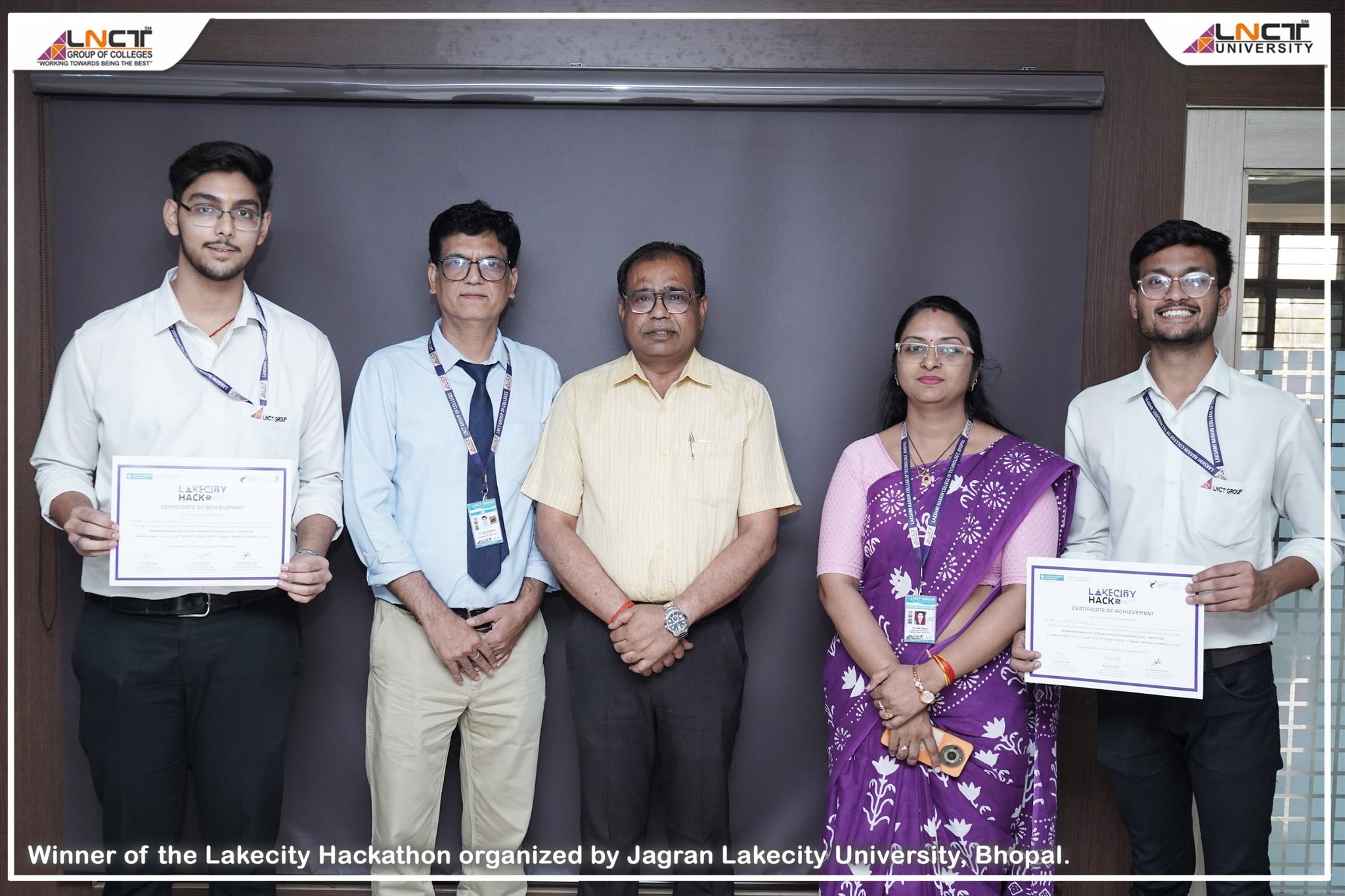 LNCT Students Shine As Winners Of Lake-city Hackathon | LNCT Group